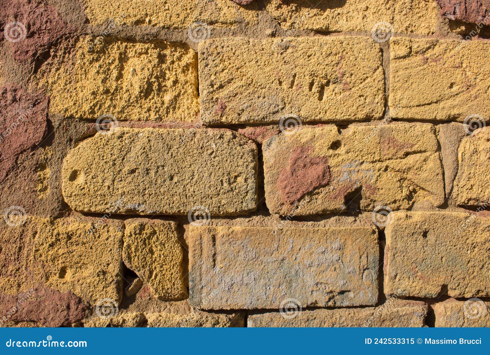 Surface of Old Porous Tuff Bricks Stock Image - Image of vintage ...