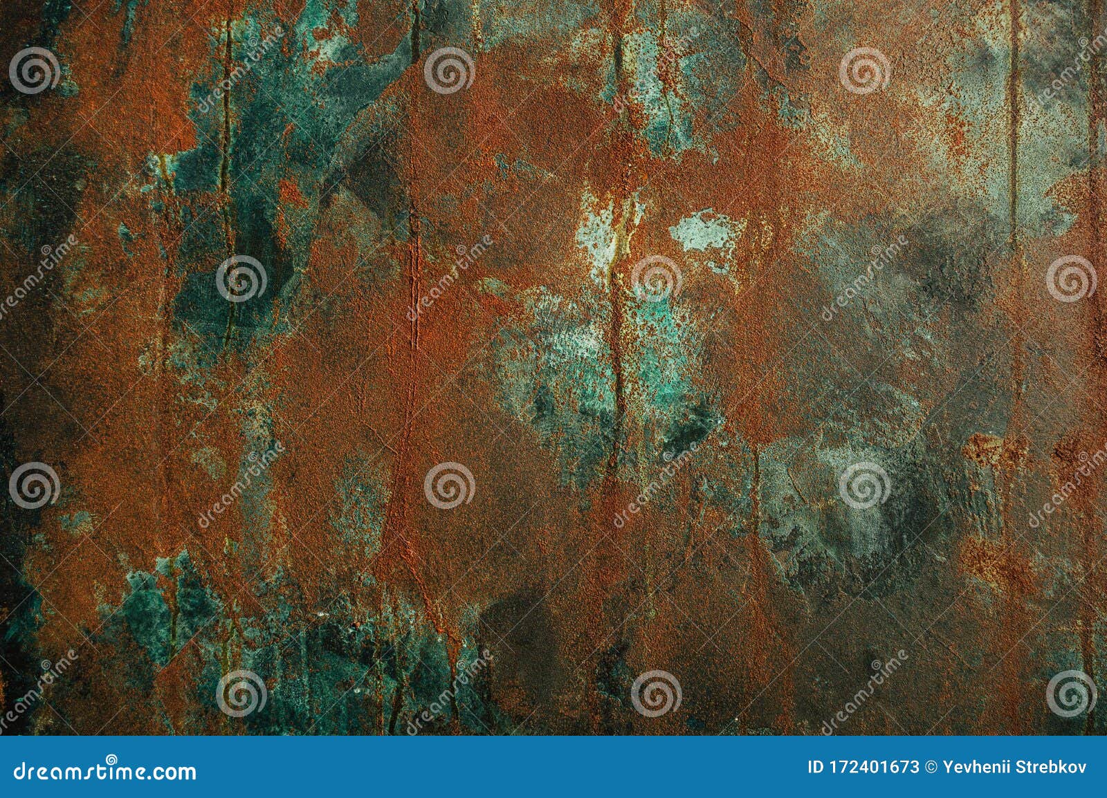 The Surface of the Old Rusty Metal with the Effect of Old Paint and ...