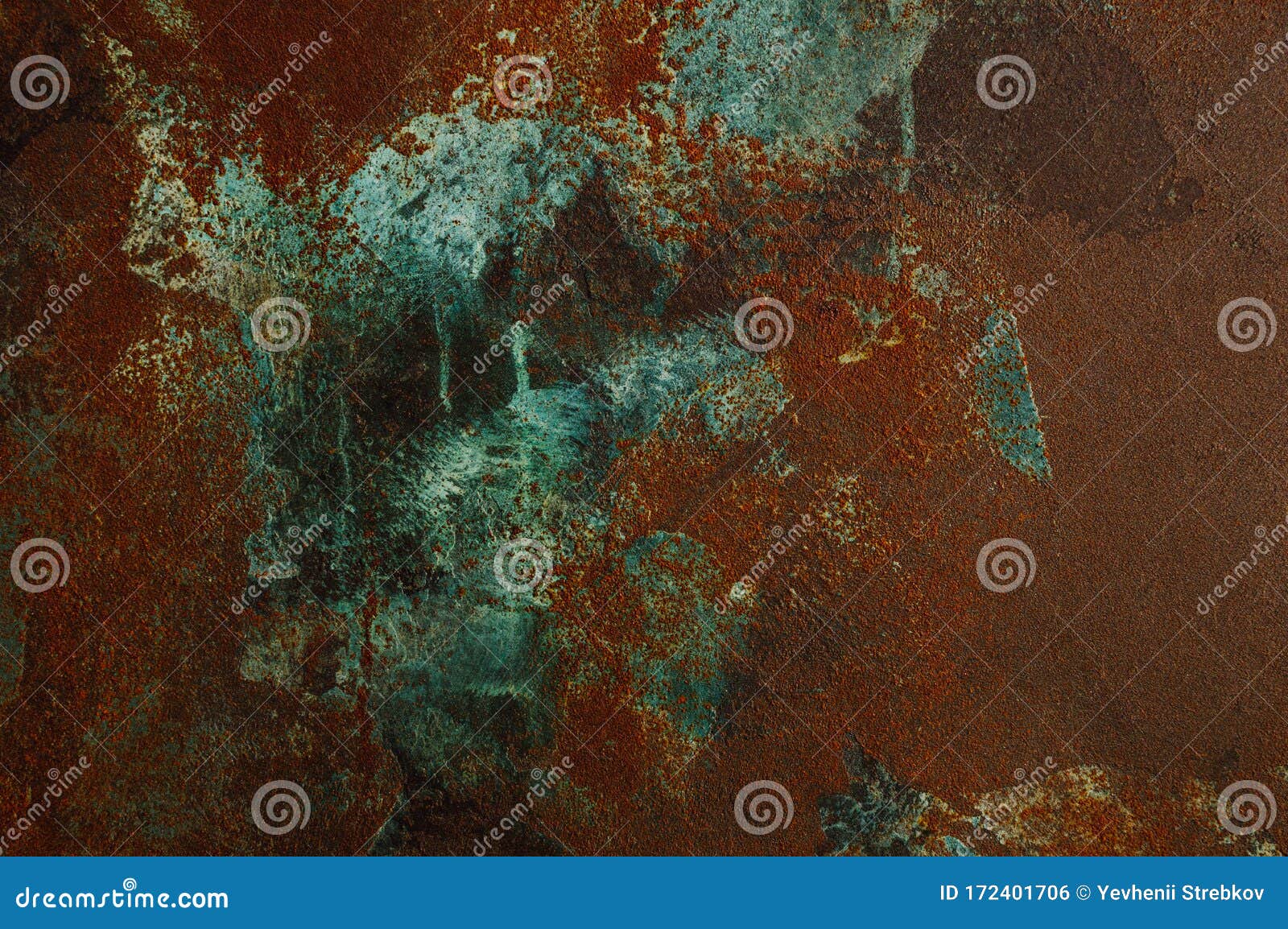 The Surface of the Old Rusty Metal with the Effect of Old Paint and ...