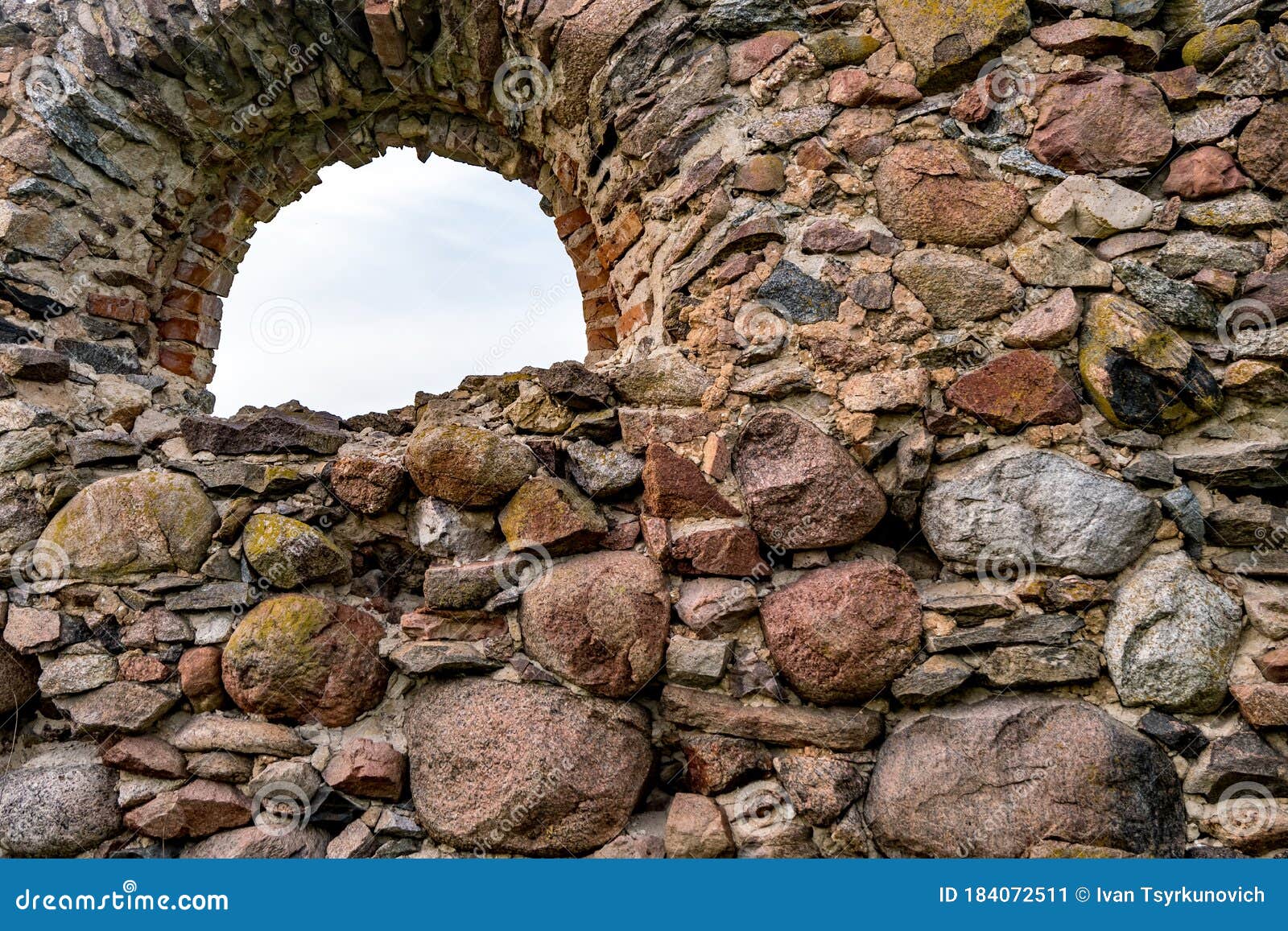 Surface of an Old Wall of Huge Stones of a Destroyed Building Stock ...