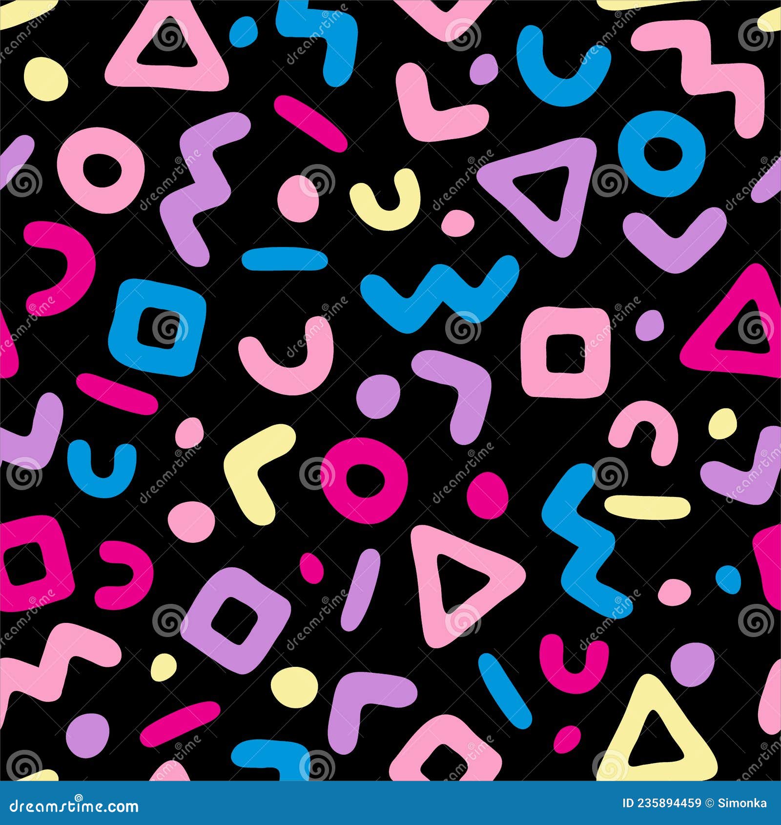 Pink Memphis Vector Backdrop Stock Vector - Illustration of print ...