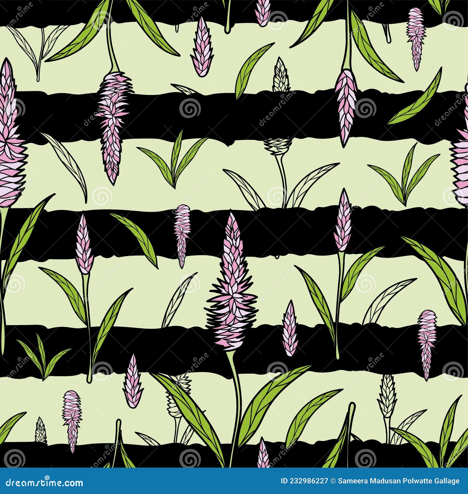 Surface Pattern Design. Great for Retro Summer Fabric, Scrapbooking ...