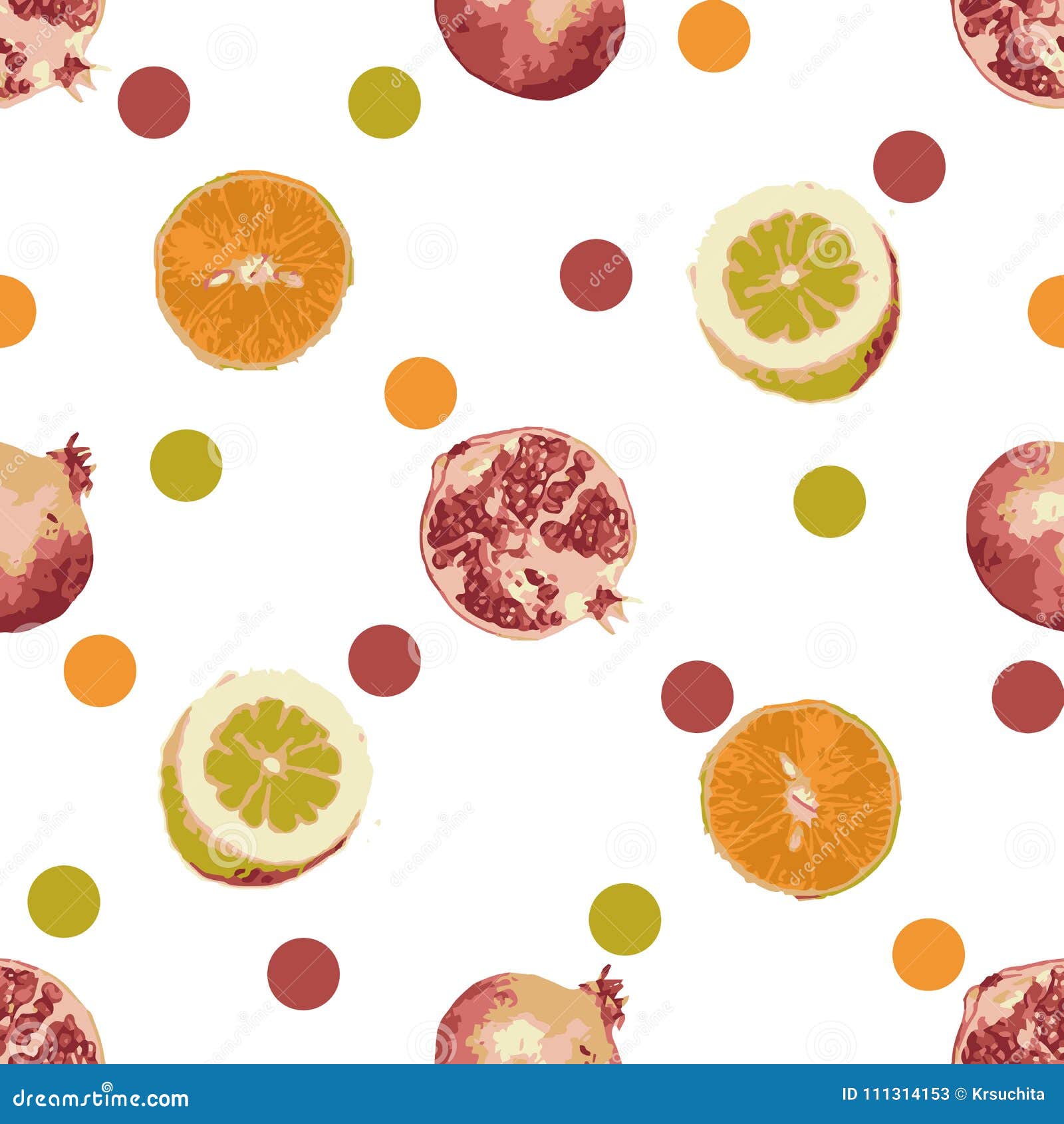 Surface Pattern in Repeat with Fruit Motifs Stock Vector - Illustration ...