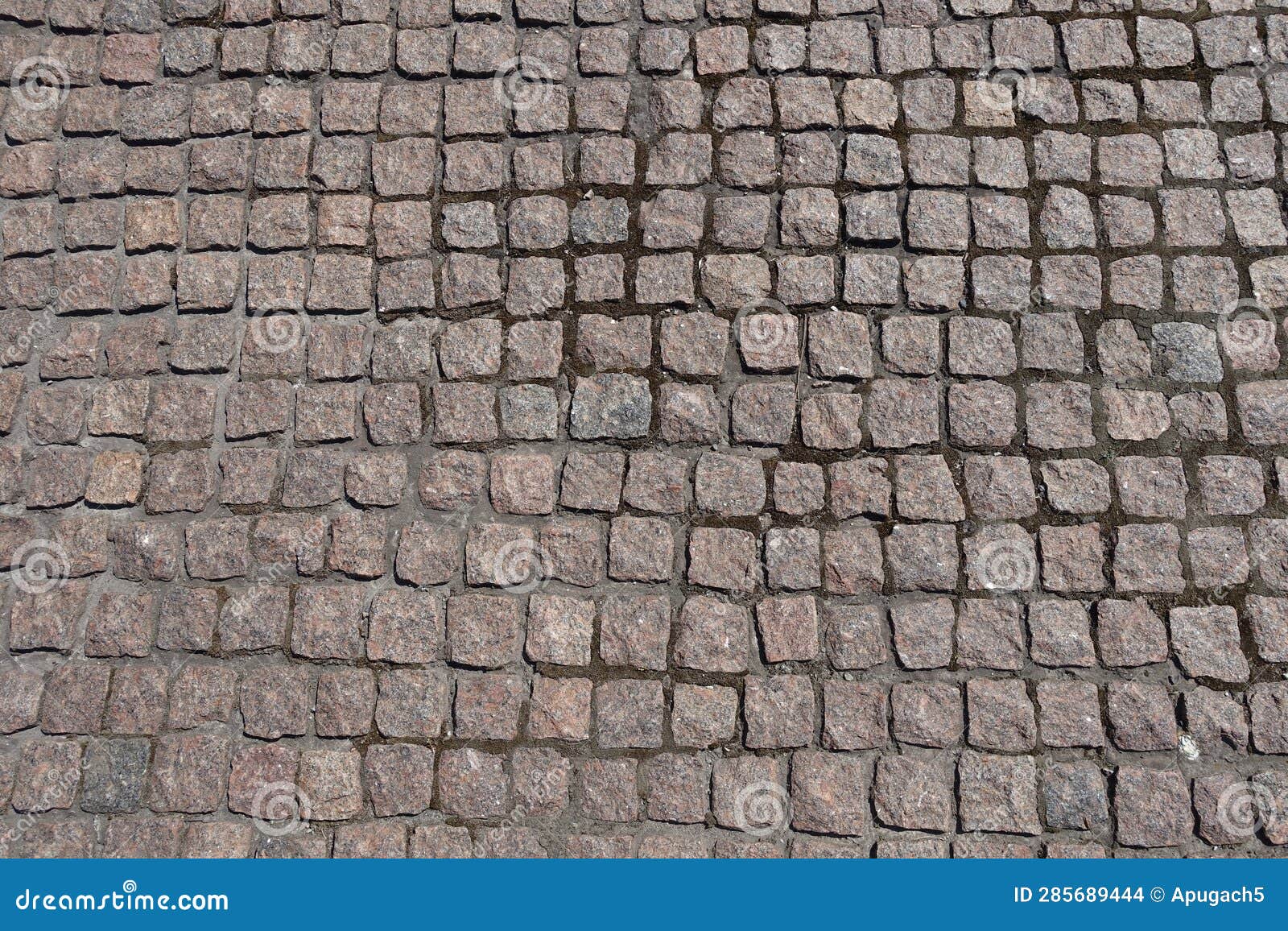 Surface of Pavement Made of Pink Granite Stone Setts Stock Photo ...