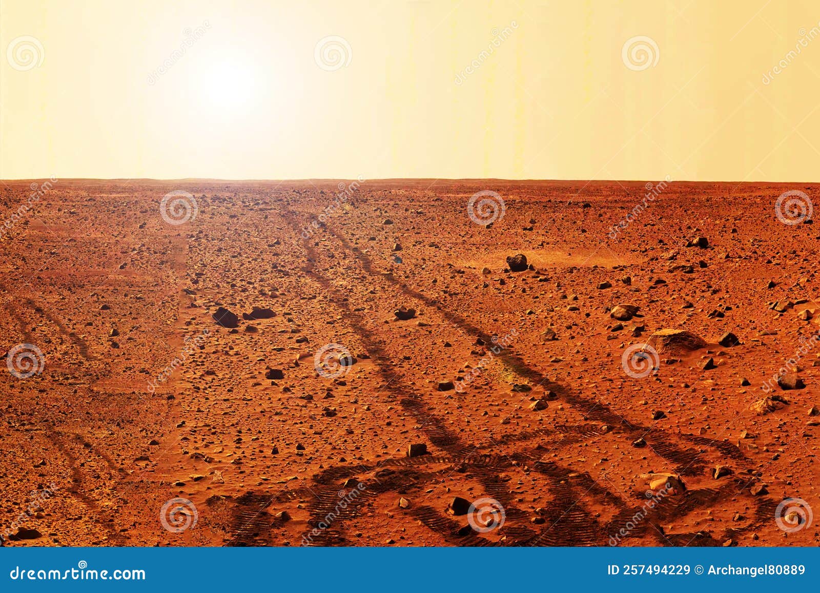 The Surface of the Planet Mars. Elements of this Image Furnished by ...