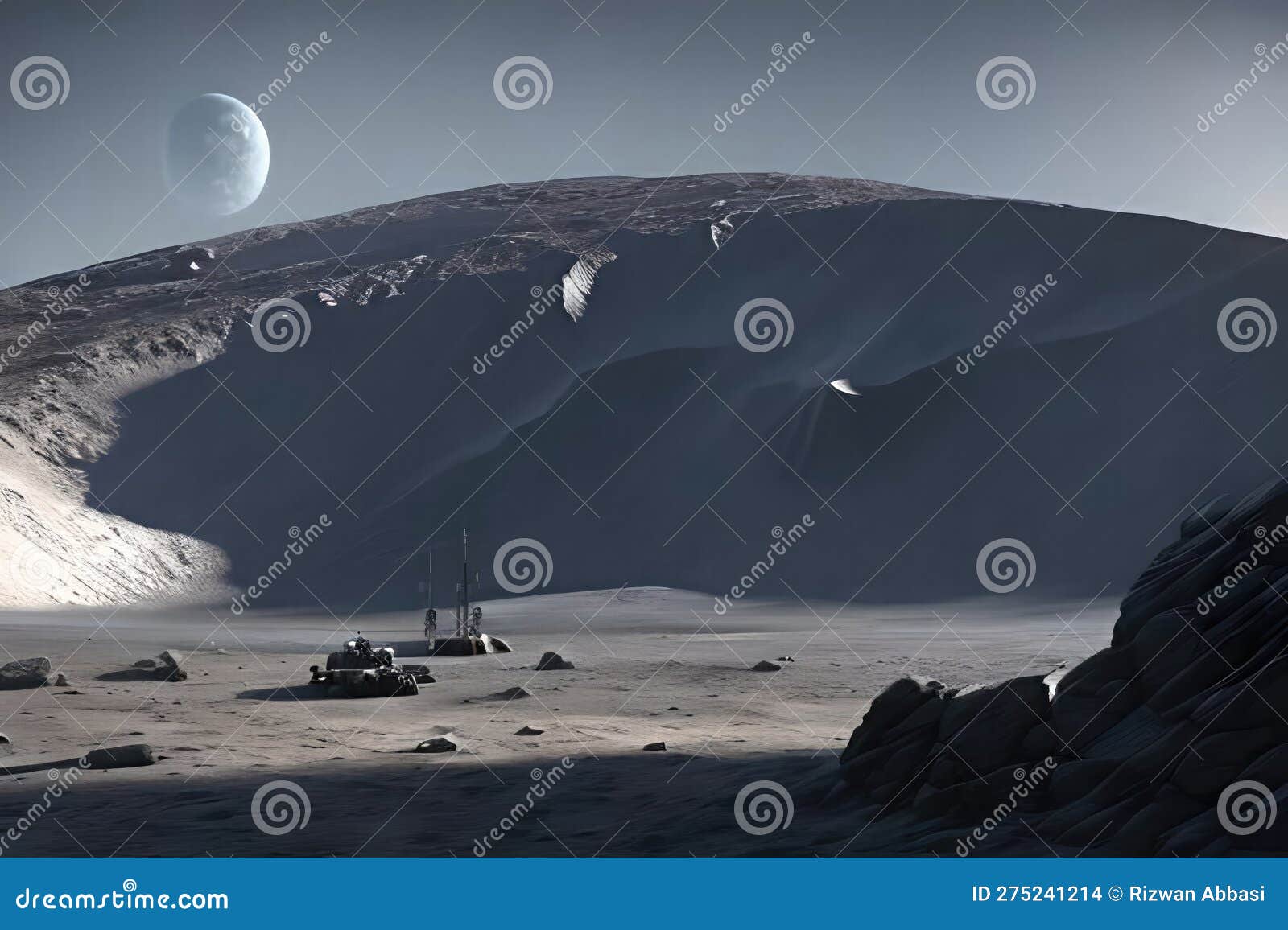 Surface of the Planet in the Space Stock Illustration - Illustration of ...