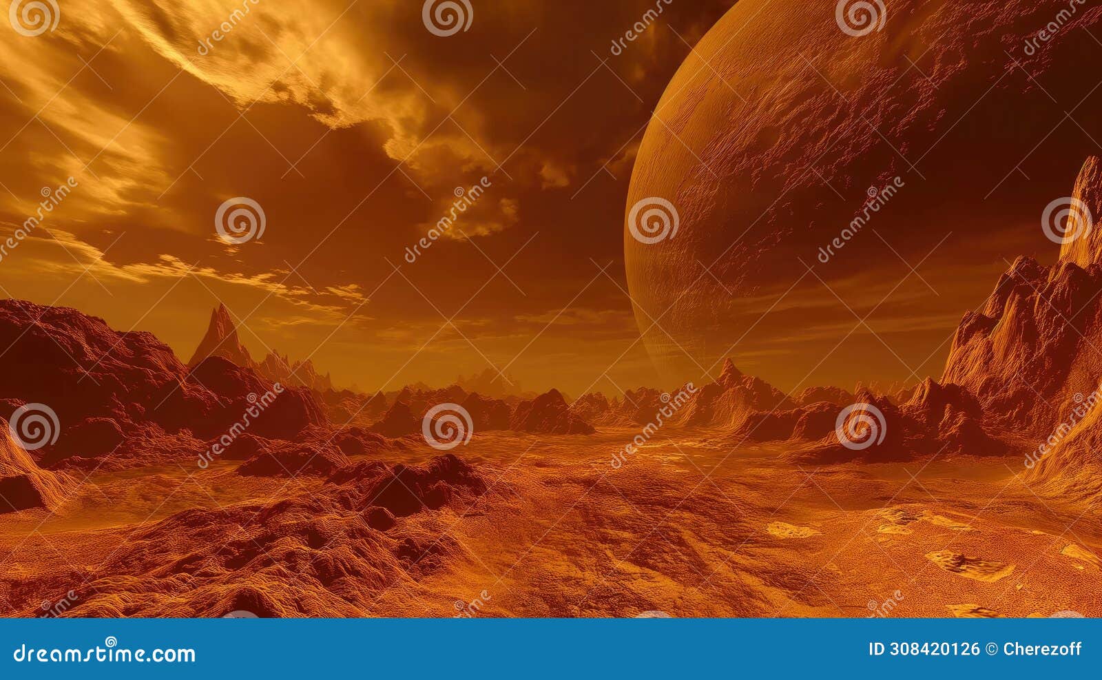 Surface Of Venus Planet Spinning In Its Own Orbit In The Outer Space ...
