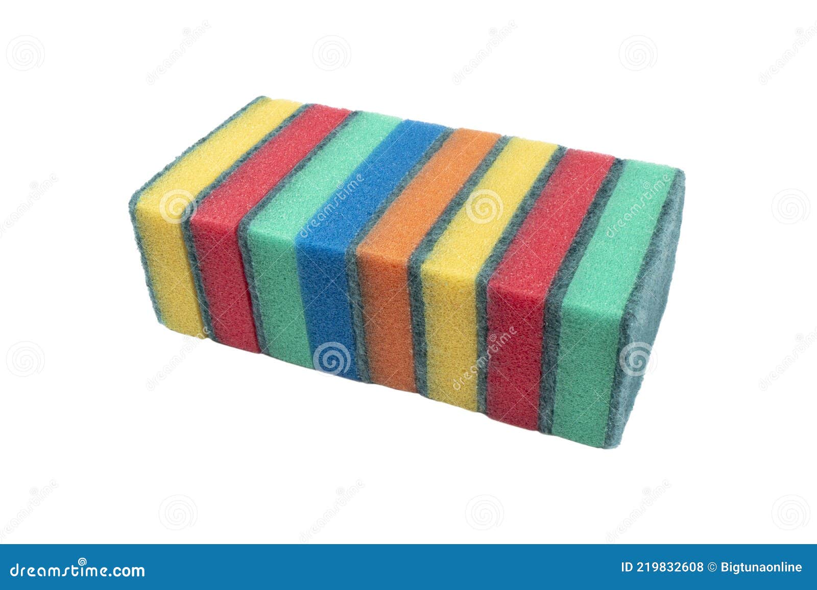 Surface of Plastic Multicolored Sponge Isolated on White Background ...