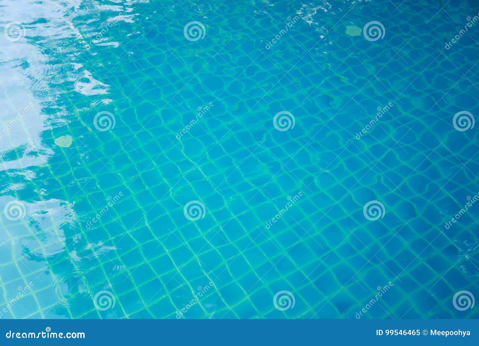 Surface of the Pool Water in Blue Color. Stock Image - Image of ...