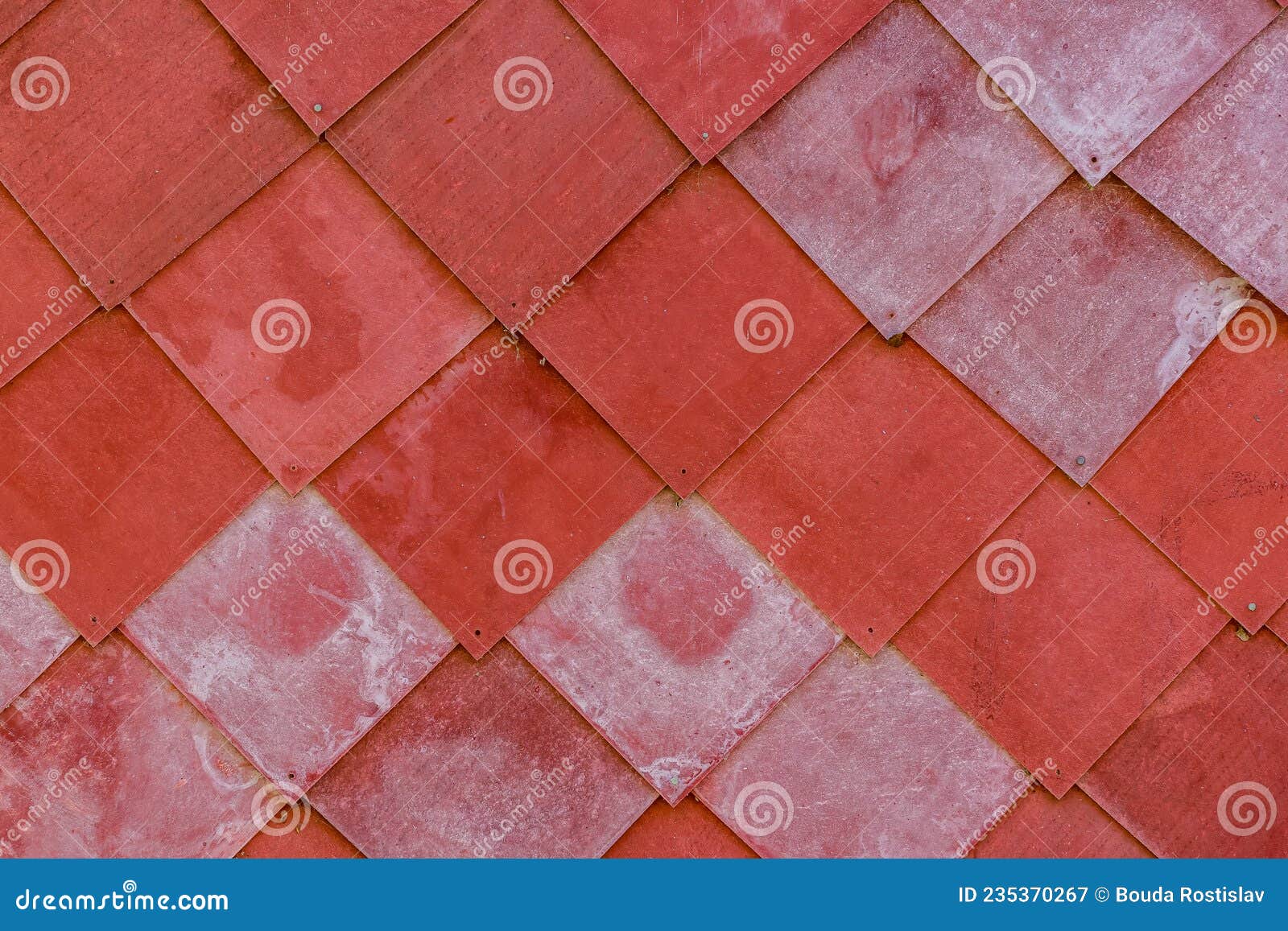 Surface of Red Eternit Parts. Hazardous Material that is Carcinogenic ...