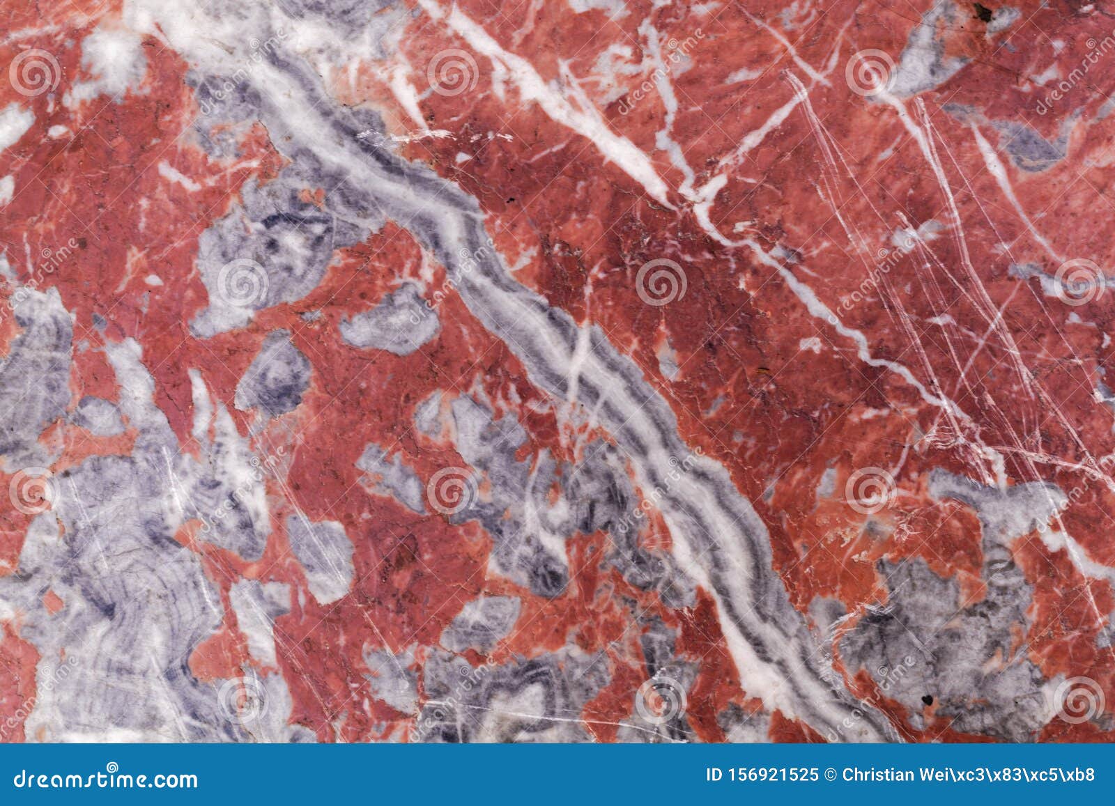 Surface of a Red and Grey Limestone of Devonian Age Stock Image - Image ...