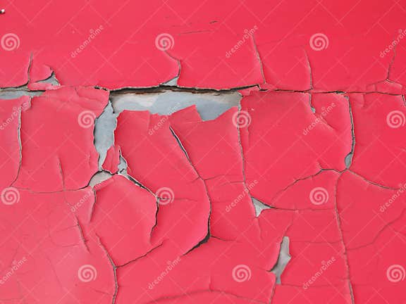 The Surface of the Red Has Cracks Stock Photo - Image of closeup ...