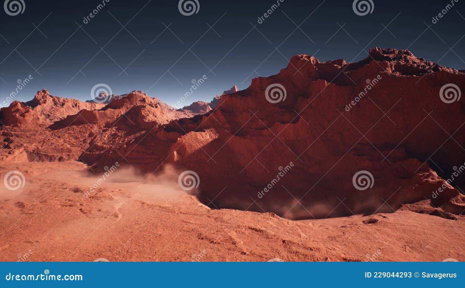 The Surface of the Red Planet Mars. Mars Colonization and Space Travel ...