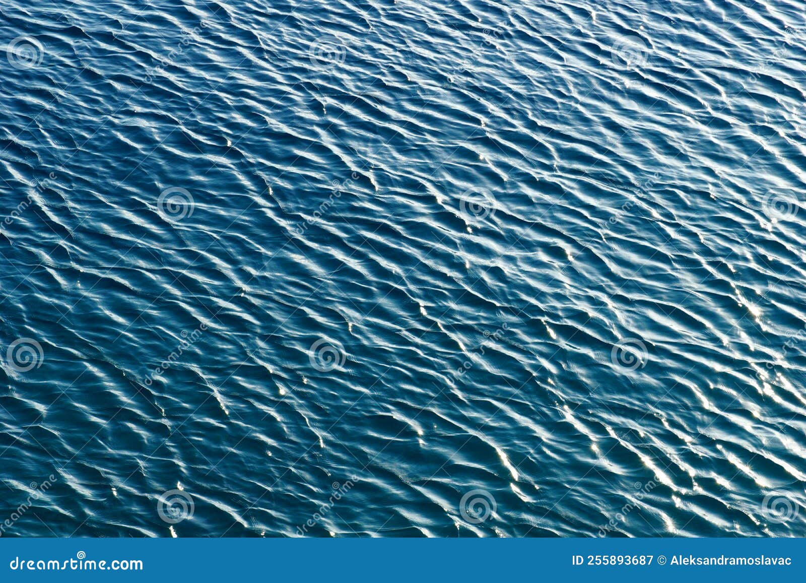 The Surface of Rippled Wavy Sea Water Illuminated by Daylight Stock ...