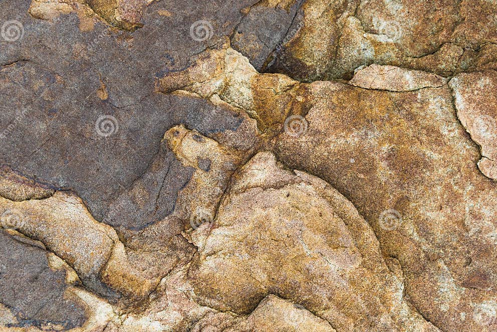 The Surface of the River Rocks with Cracks Stock Image - Image of ...