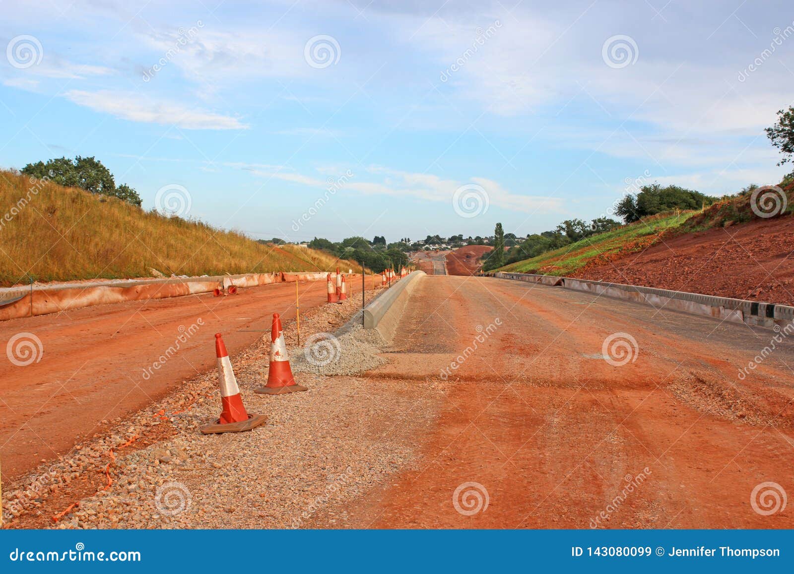Road Bypass Construction Site Stock Image - Image of stones, traffic ...