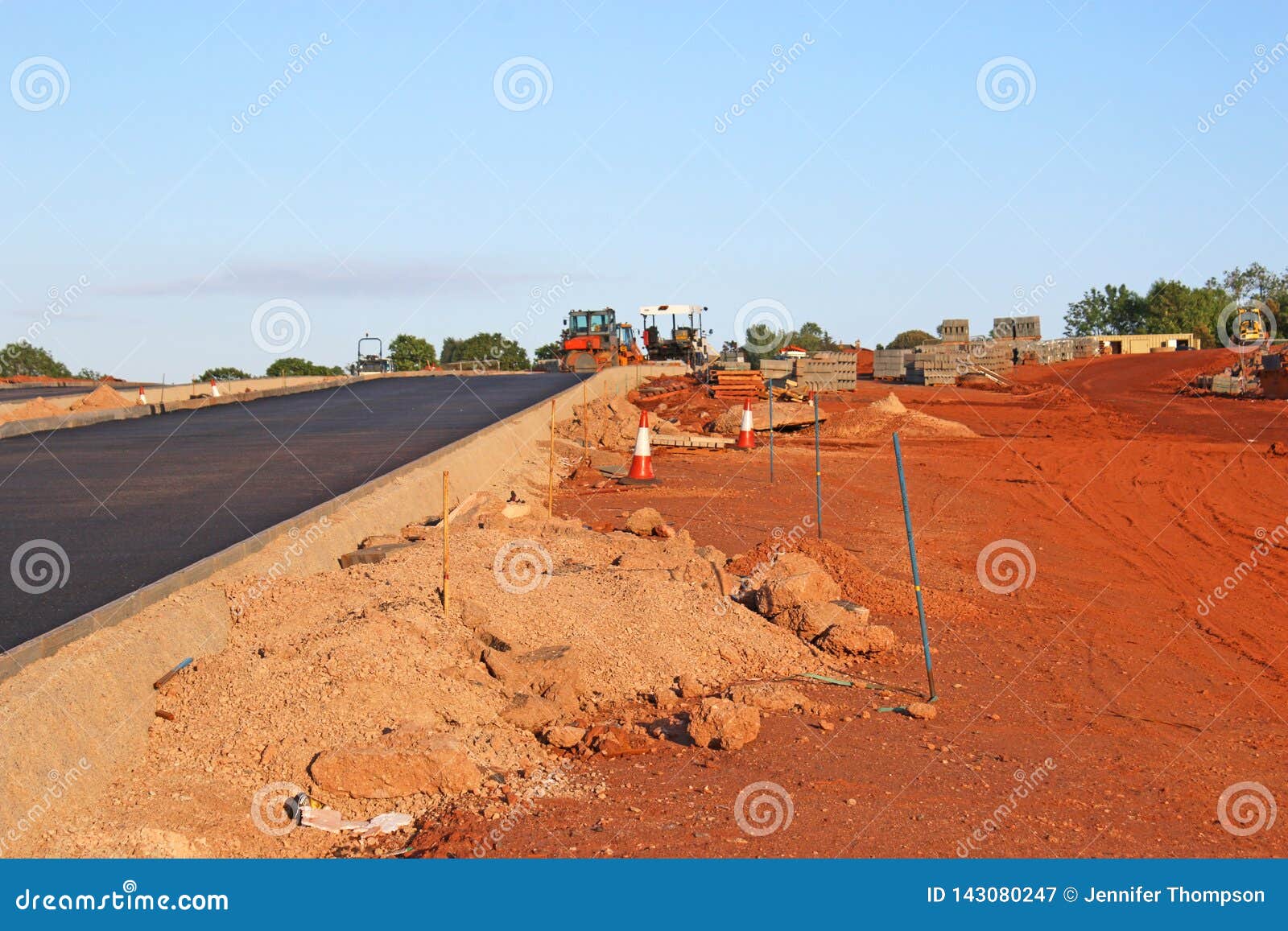 Road Bypass Construction Site Stock Image - Image of road, traffic ...