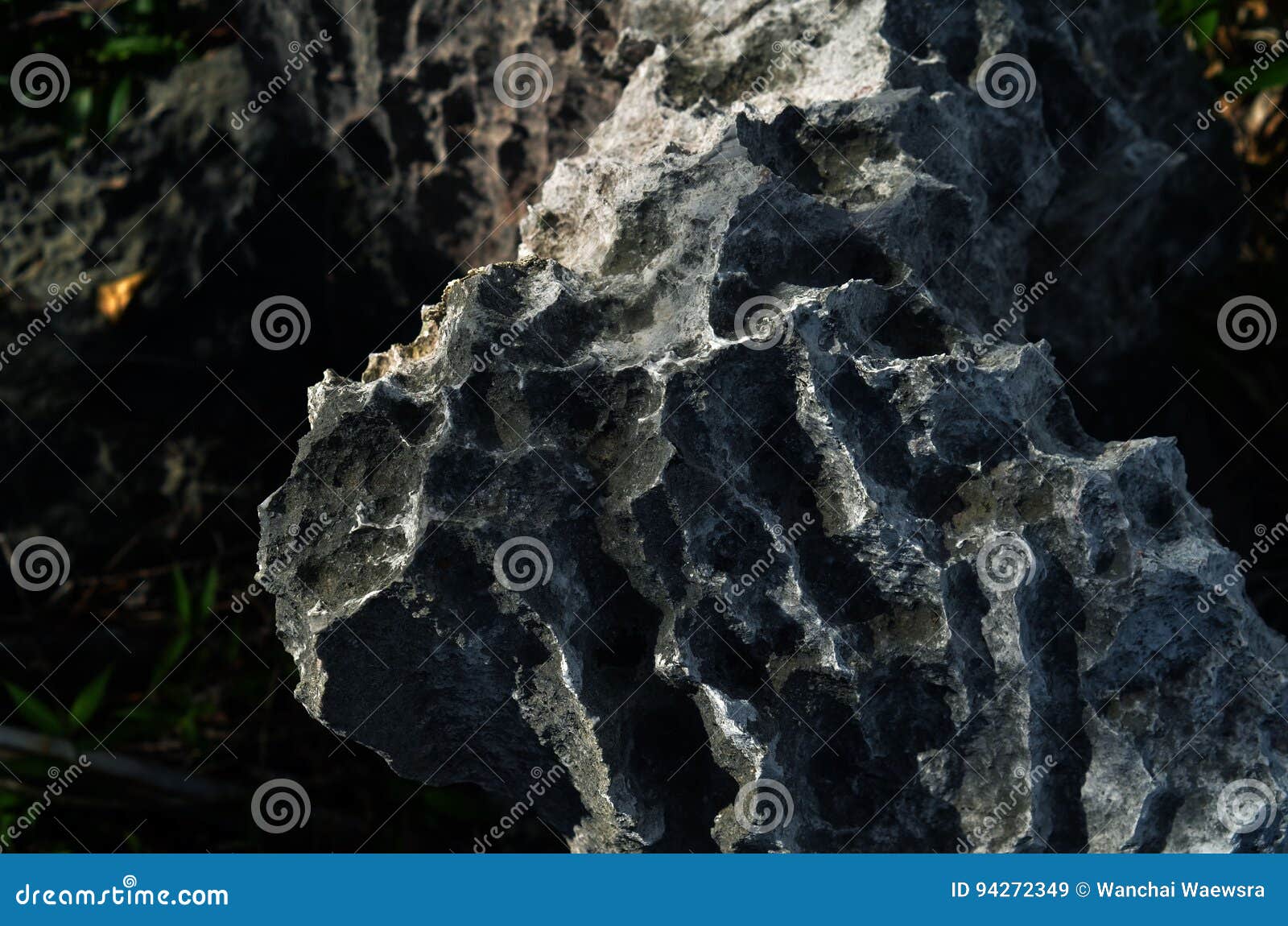 Surface Rocky Limestone, Gray Limestone and Background in Thailand ...