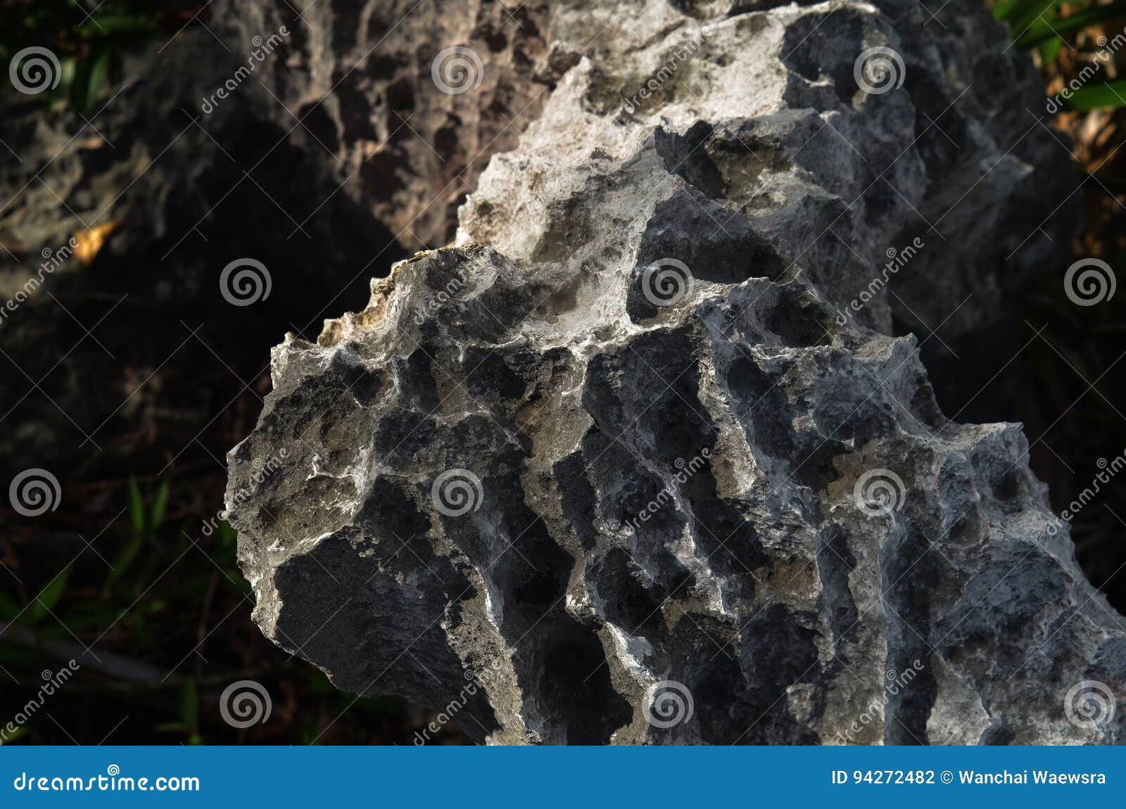 Surface Rocky Limestone, Gray Limestone and Background in Thailand ...