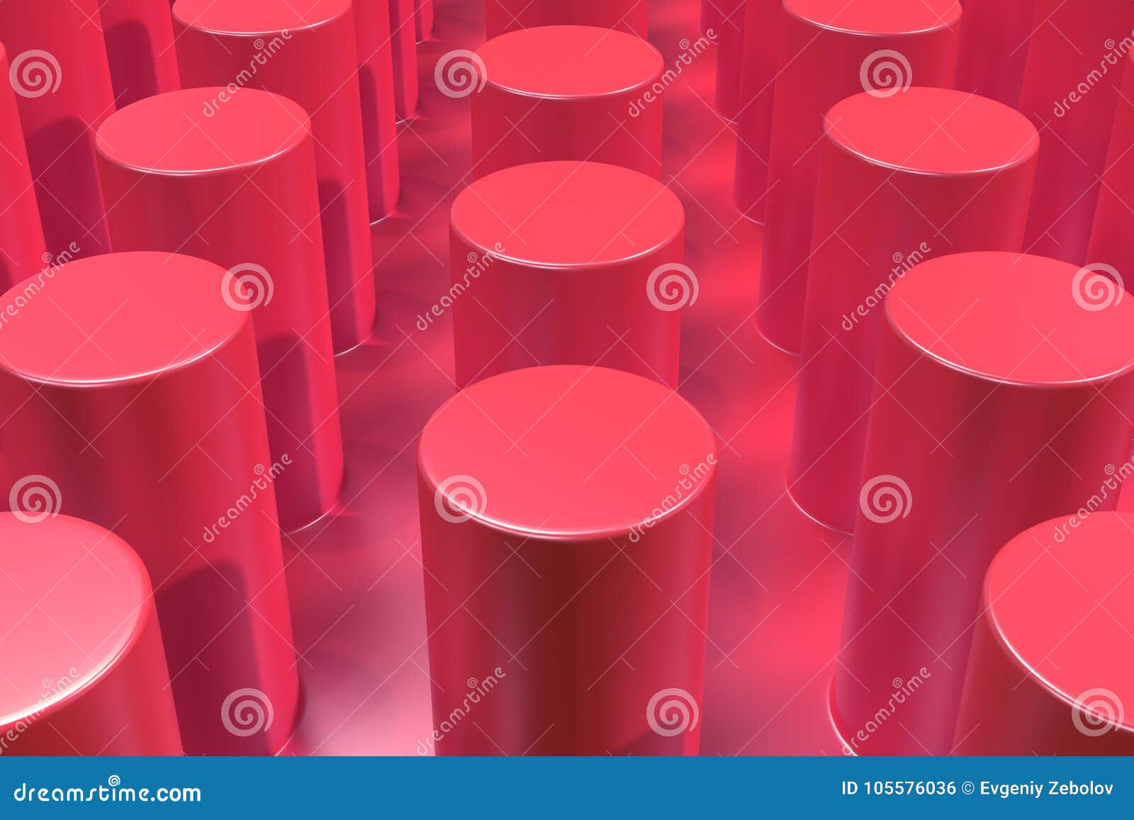 Surface Rouge Simple Avec Des Cylindres Illustration Stock ...