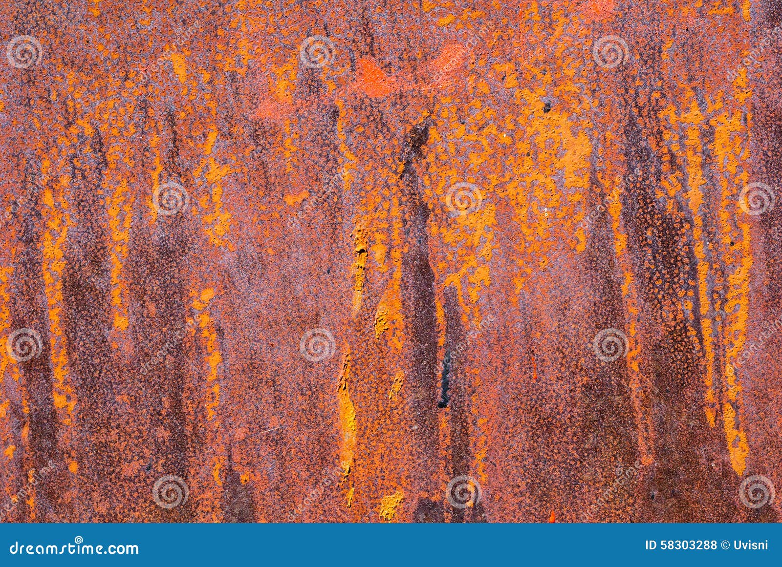 Surface of Rusty Iron with Remnants of Old Paint Texture Background ...