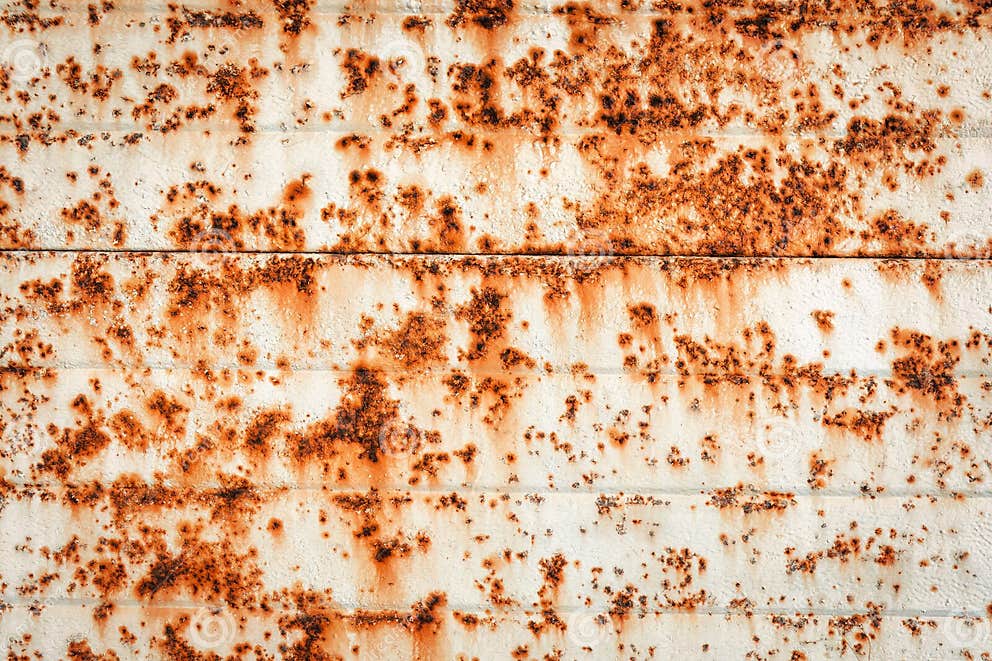 Surface with rusty spots stock photo. Image of frame - 280728362