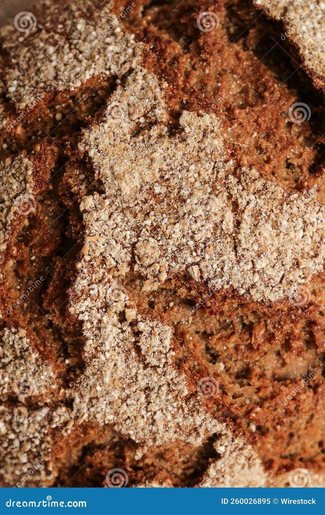 Surface of Rye, Freshly Baked Bread, Vertical Stock Image - Image of ...
