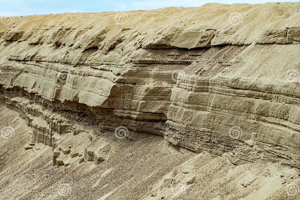Surface Sandy Shore. Close-up of Sandy Rock Stock Photo - Image of ...