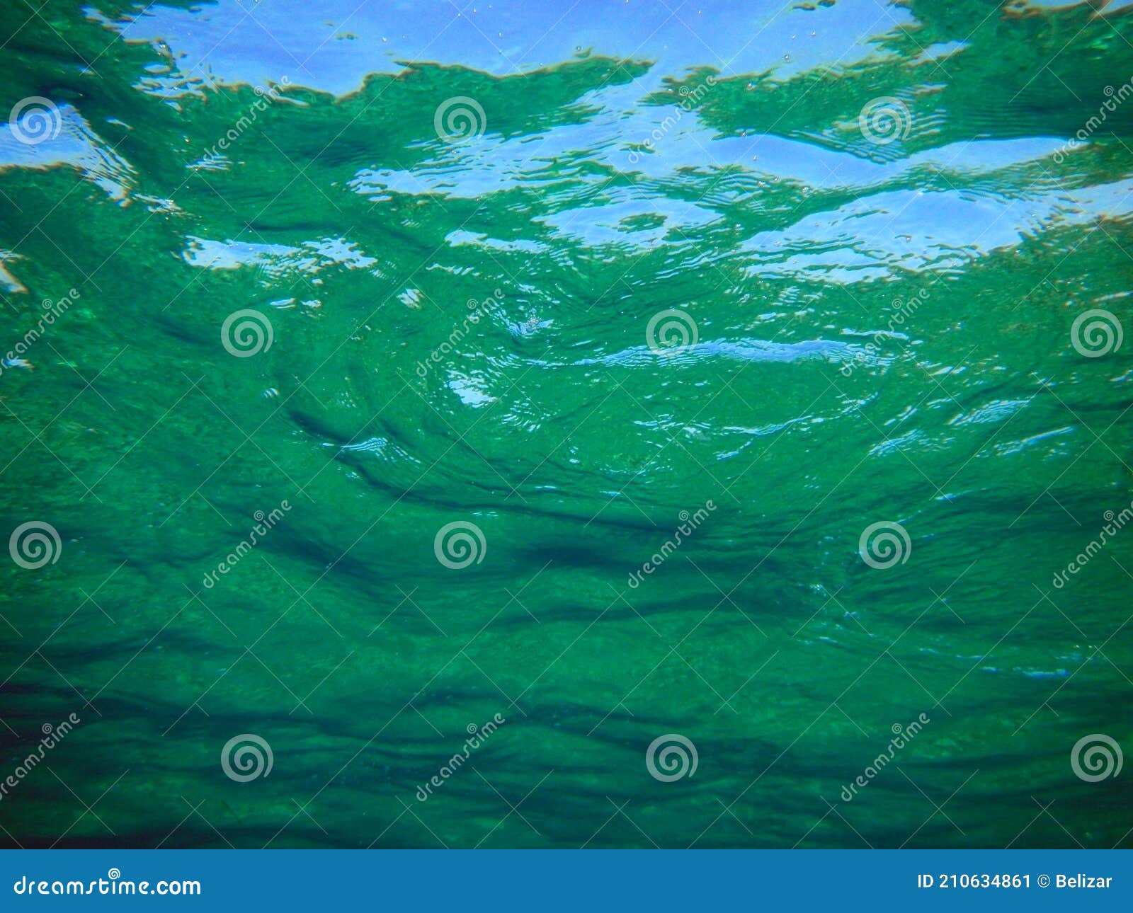 The Surface of the Sea from Below Stock Image - Image of diving ...