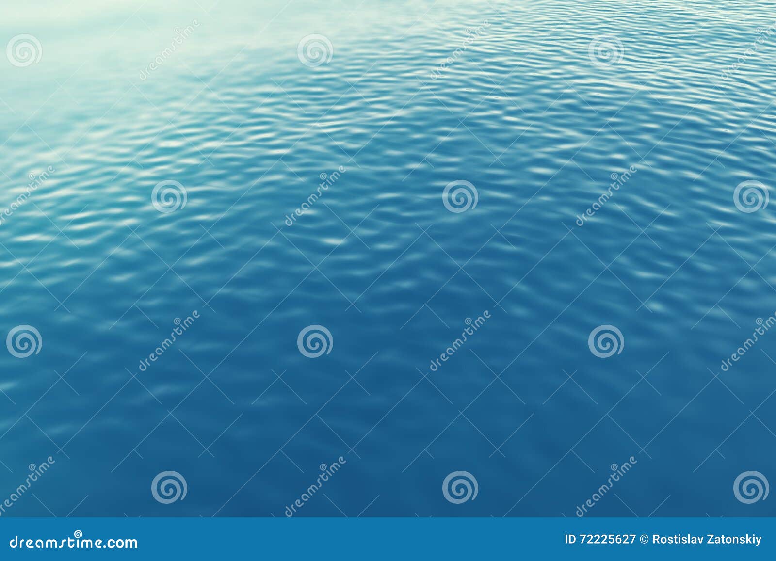 Surface Sea from a Height with Waves. 3d Illustration Stock ...