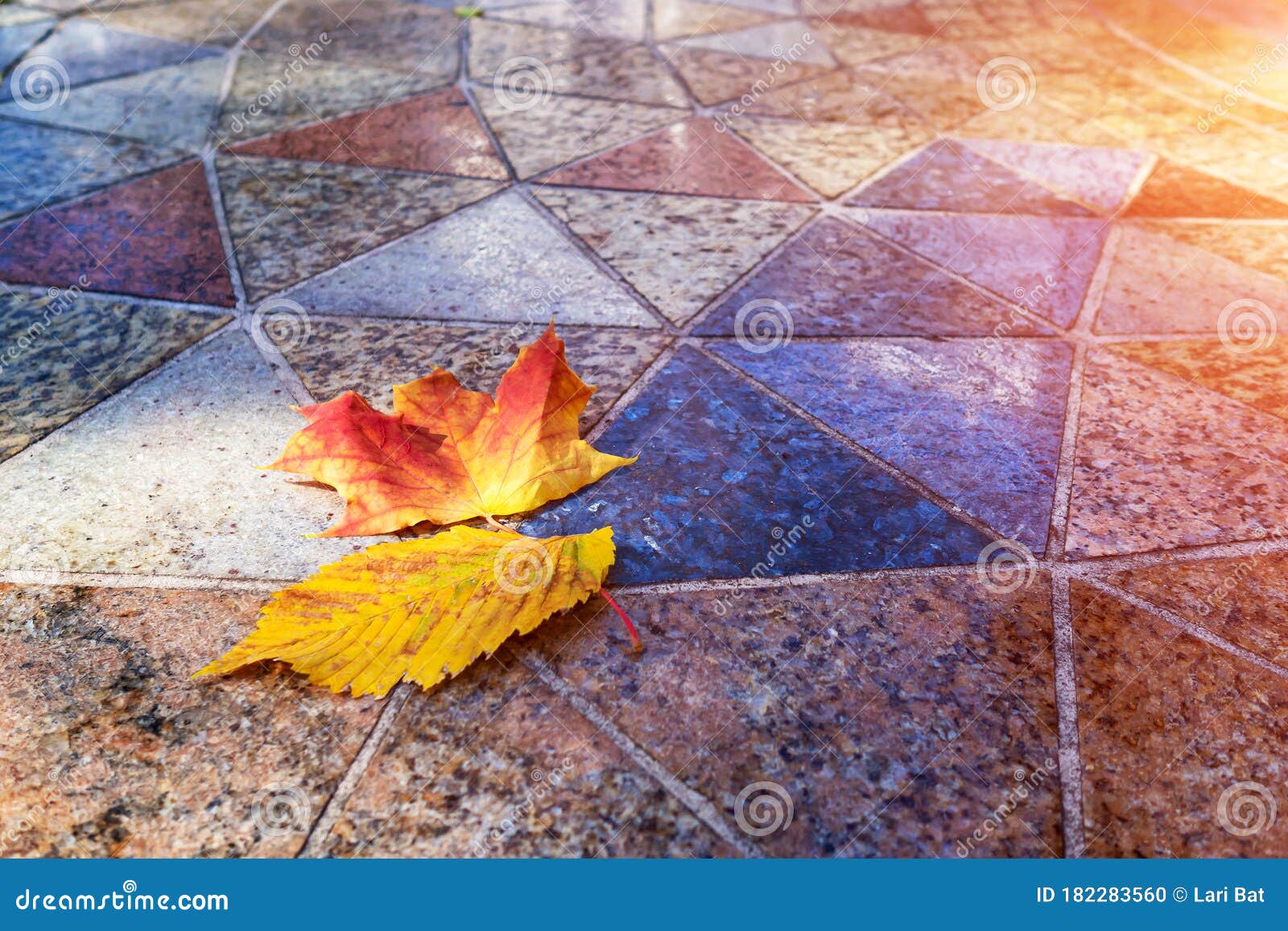 The Surface of the Sidewalk is Made of Granite or Marble Triangular ...