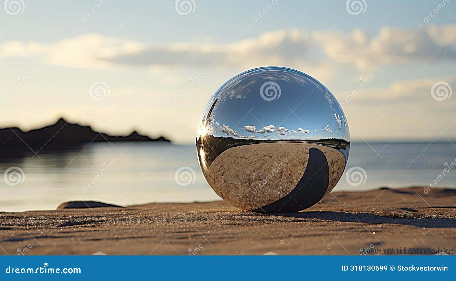 Surface silver sphere stock illustration. Illustration of intriguing ...