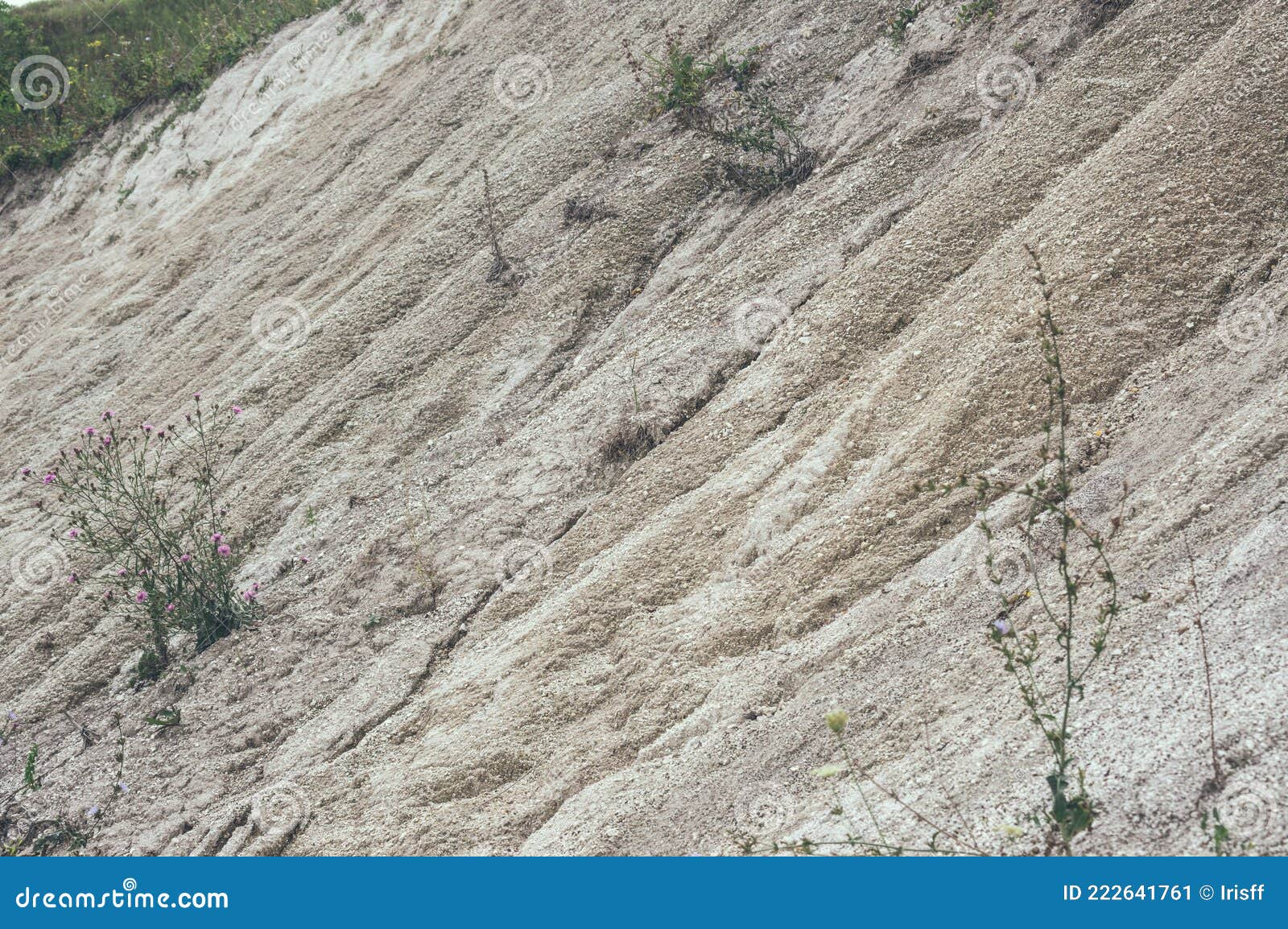 Surface of Slopes of Chalk Hills. Texture of Chalk Soil Stock Image ...