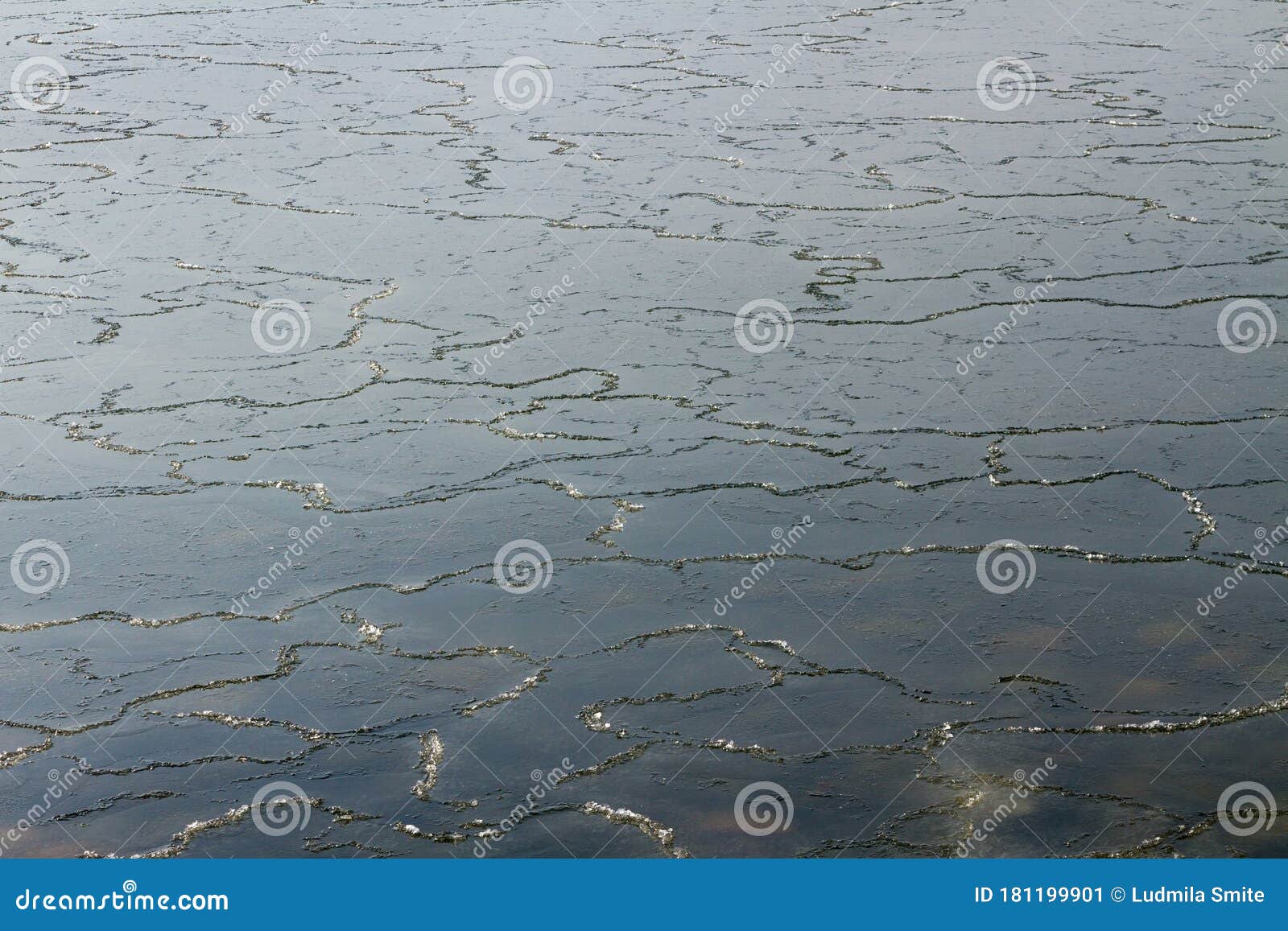 Surface of Snow Sludge on Water Stock Image - Image of pole, outdoors ...