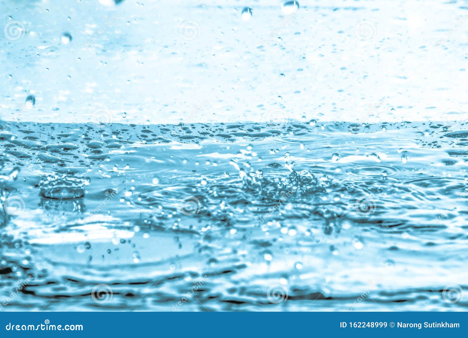 Surface the Soft Water and Water Splash Stock Image - Image of blue ...