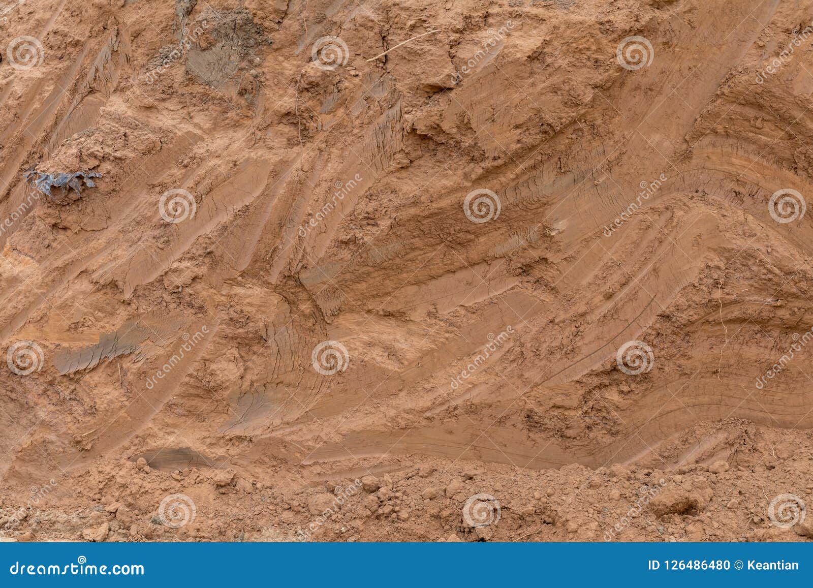 Surface Soil, Which Traces the Dig. Stock Photo - Image of geologic ...