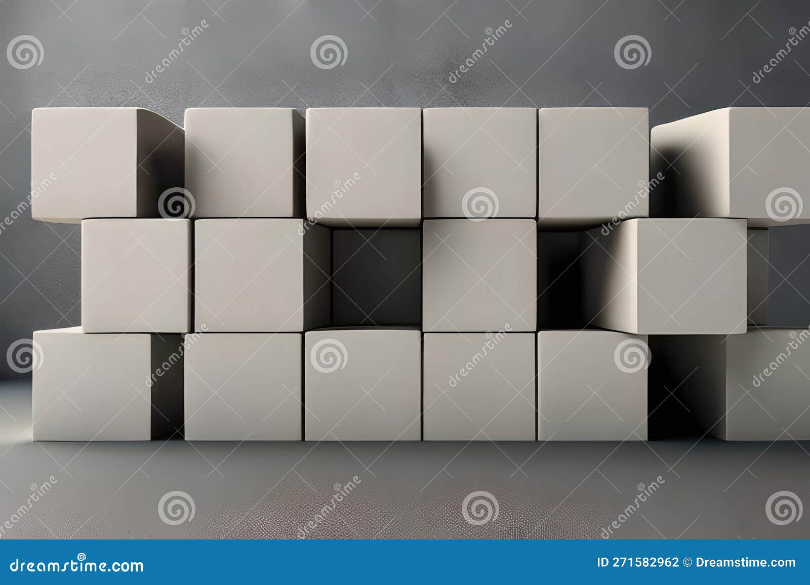 Surface Square Blocks Brown Wooden Bars, Wood 3D Shape Backdrop ...