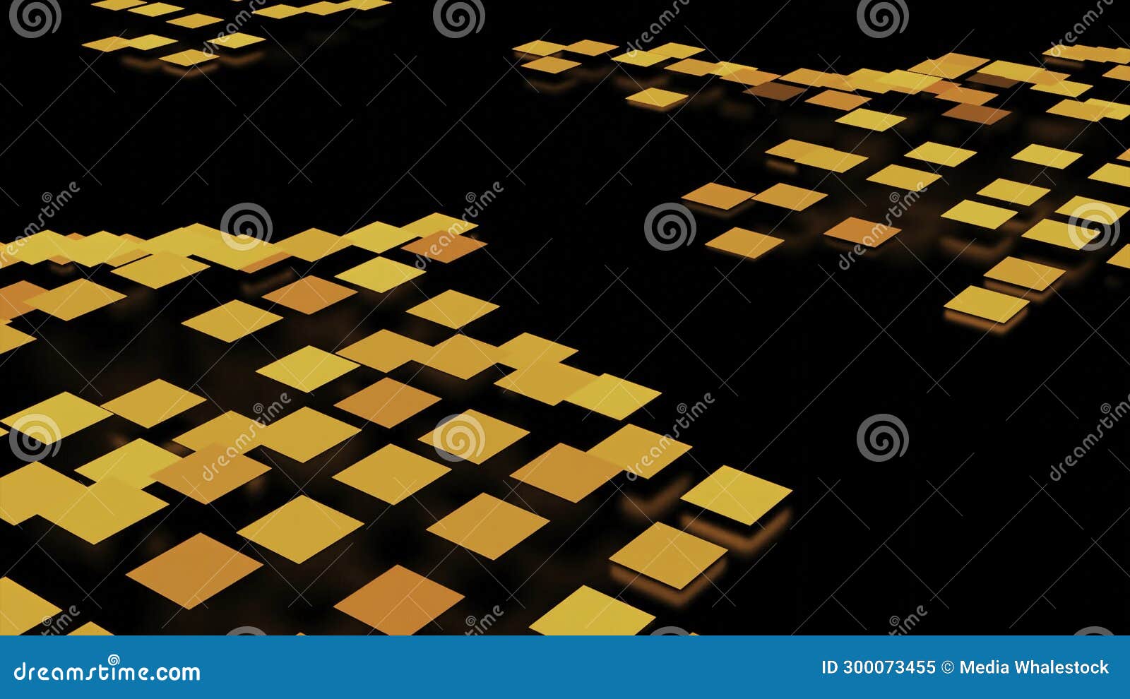 Surface with Squares and Moving Wave Distortions. Design. 3D Surface of ...