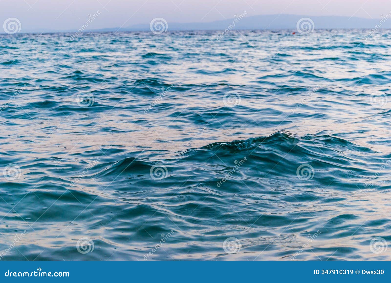 Surface Texture of the Aegean Sea. Small Sea Waves Stock Image - Image ...
