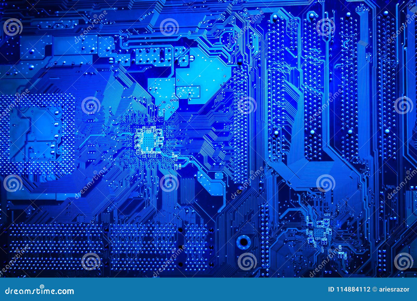 Close-up Image of the Back Part of Computer`s Motherboard Stock Photo ...