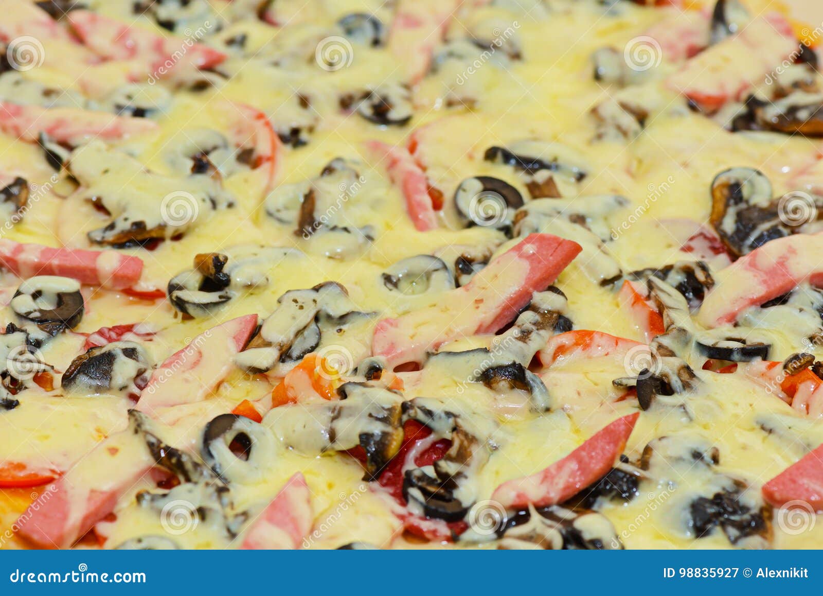 Surface Texture of Freshly Prepared Pizza Stock Image - Image of baked ...