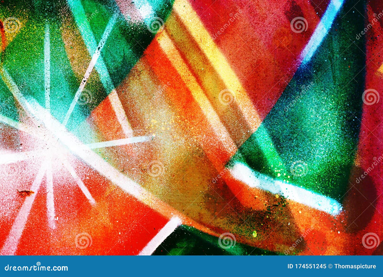 Surface Texture with Garishly and Intense Colors and Splashes of Paint ...