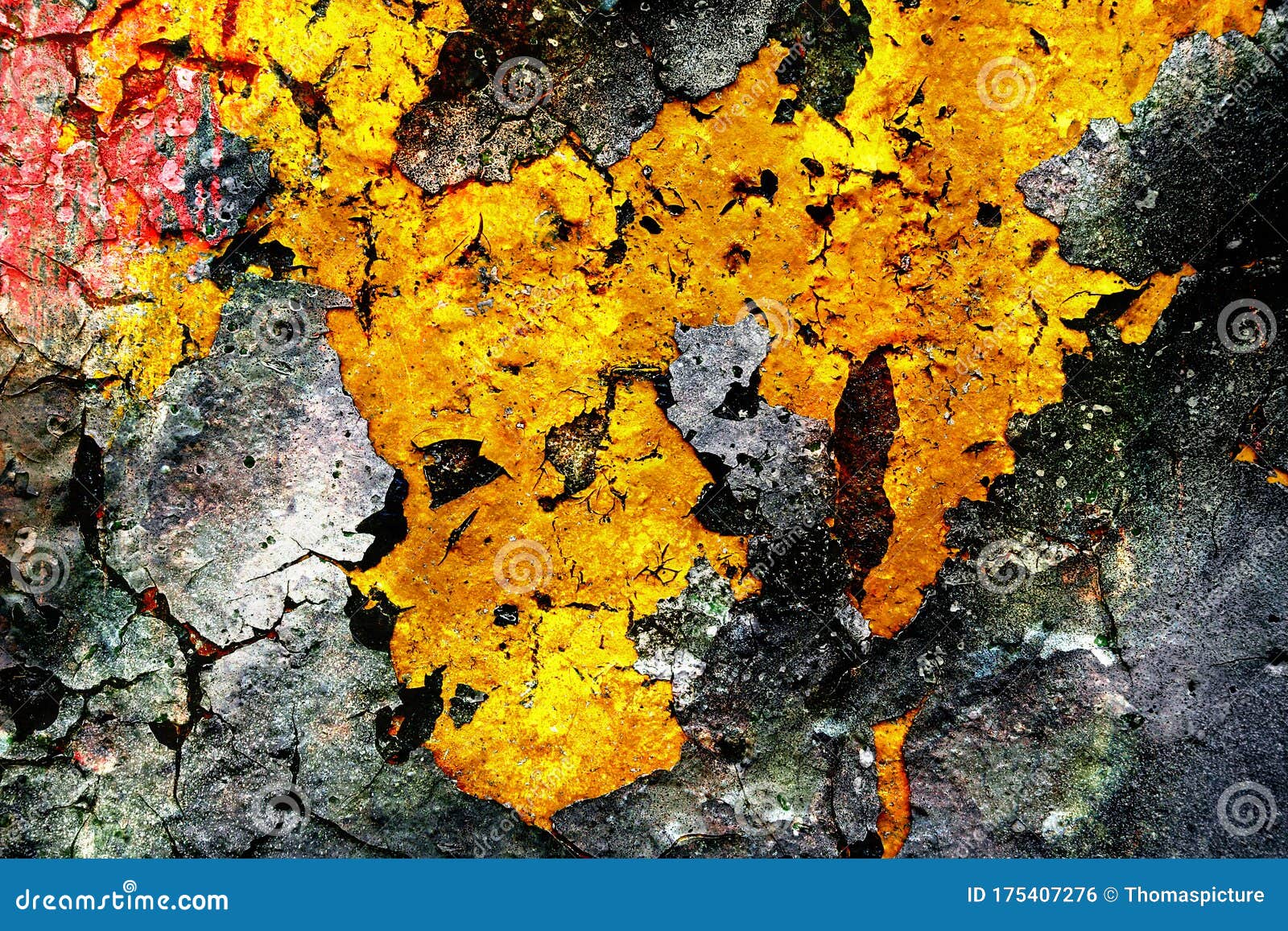 Surface Texture with Gray and Yellow Color on a Cracked Surface ...