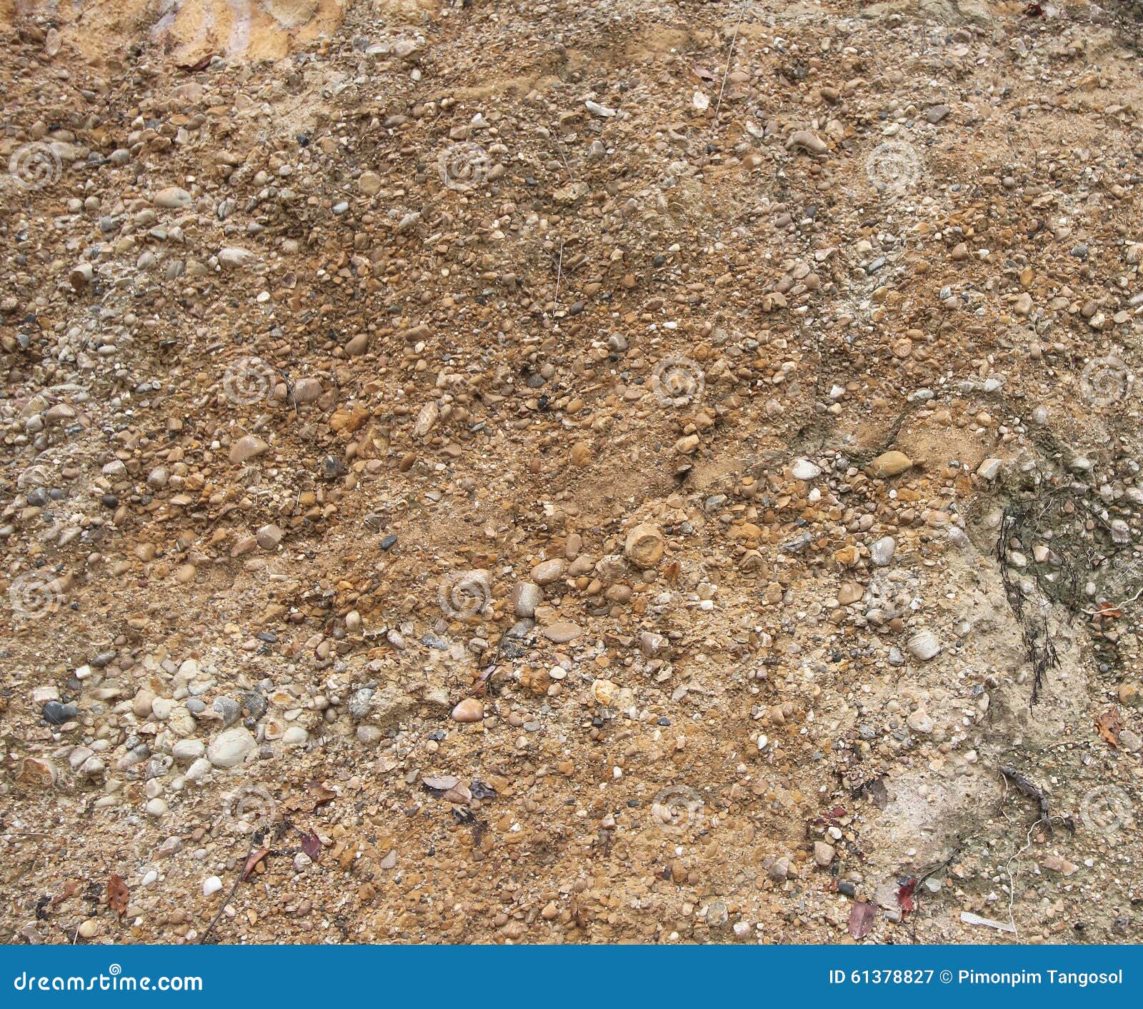 Surface Texture with Small Pebble Rock on Dirty Ground. Stock Image ...