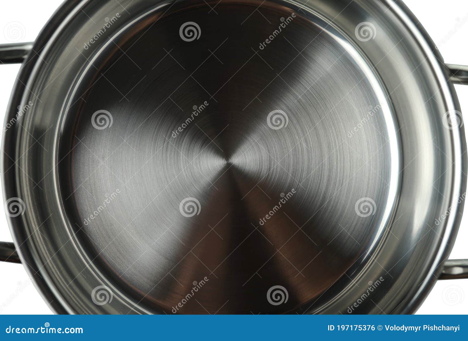 Surface Texture of Stainless Steel Pan with Concentric Circles. Stock ...