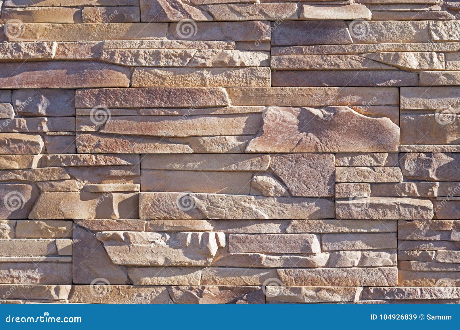 Background of Stone Wall Texture Stock Image - Image of solid, brown ...