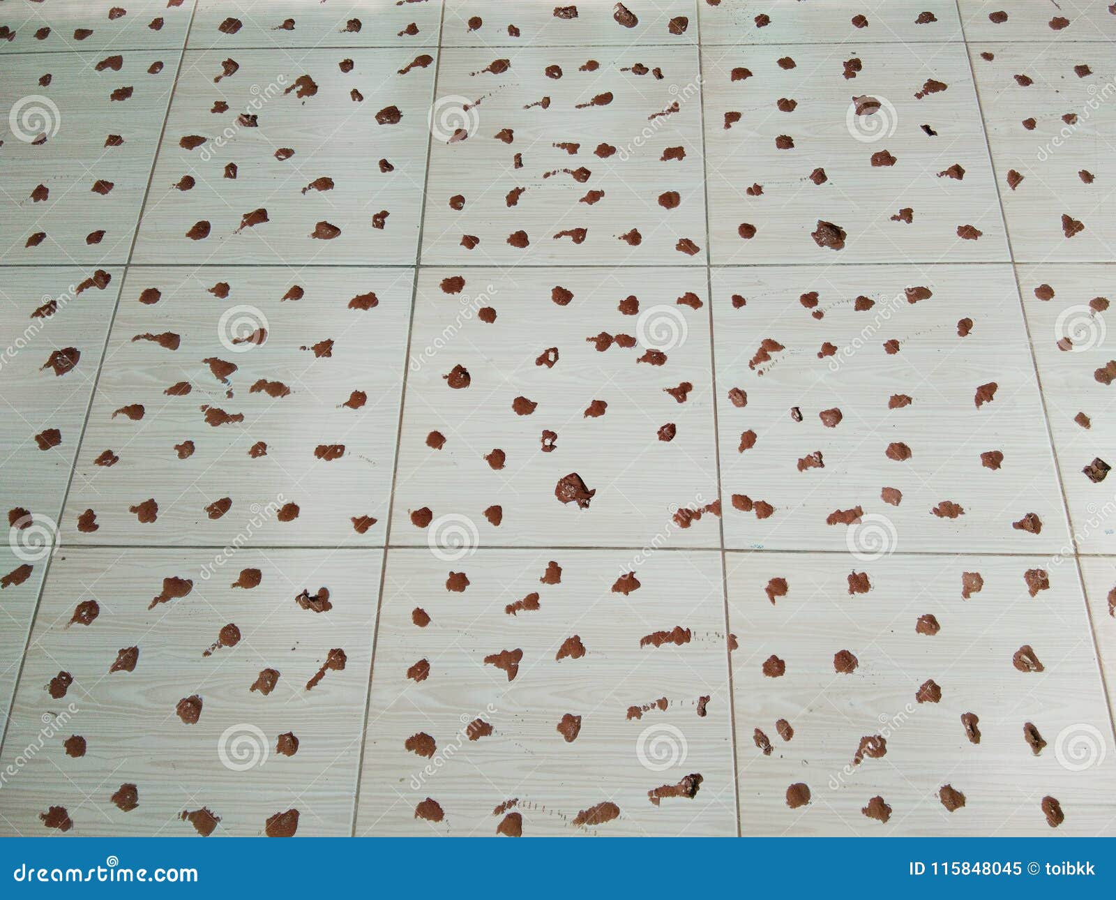 Textured of Drilling Marks on Tile Floor Stock Image - Image of spot ...