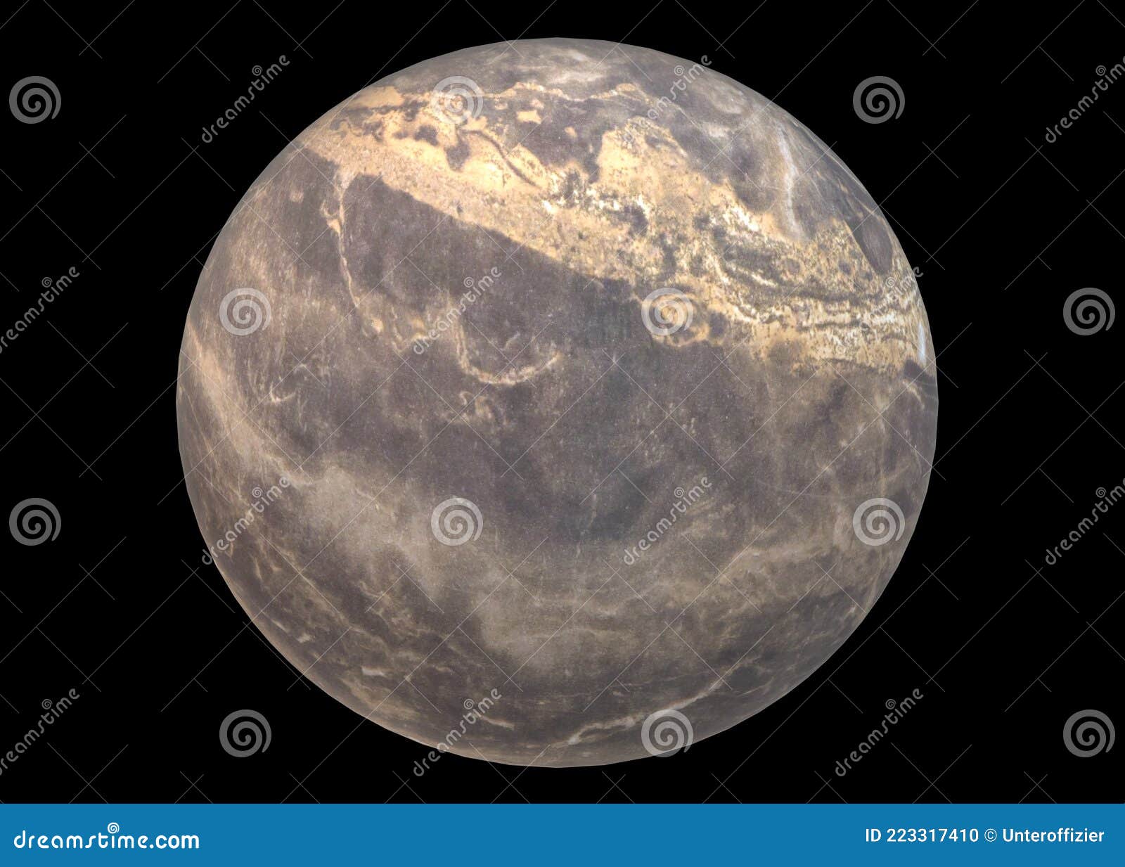The Surface of an Unknown Planet Viewed from Space Black Backdrop Stock ...