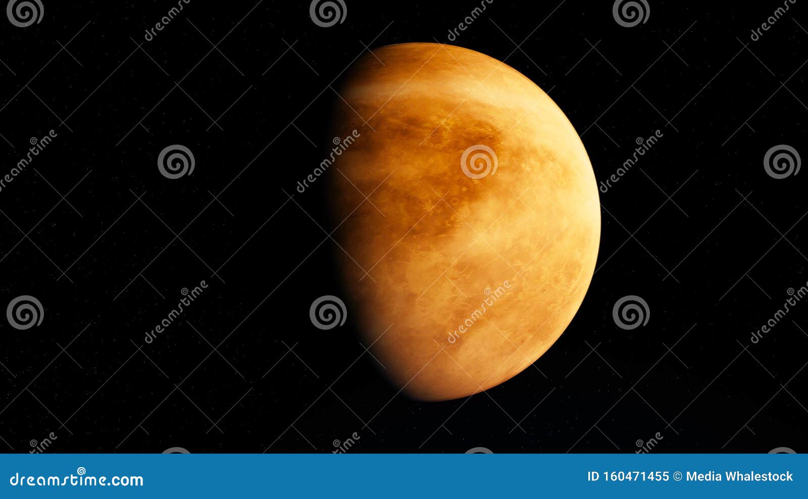 Surface of Venus Planet Spinning in Its Own Orbit in the Outer Space ...