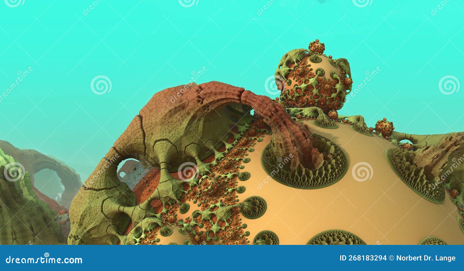 The Surface of an Virus or an Alien Planet 3d Rendering Stock ...